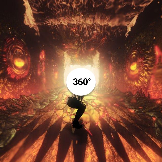 Burning Hallway scene from our 360VR music video with Mix Mast...