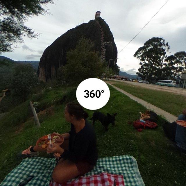 Picnic by El Peñón de Guatapé (the Rock of Guatape), Colomb...