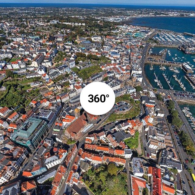 Havelet Bay / Hauteville area of central southern St Peter Port, Guernsey.
