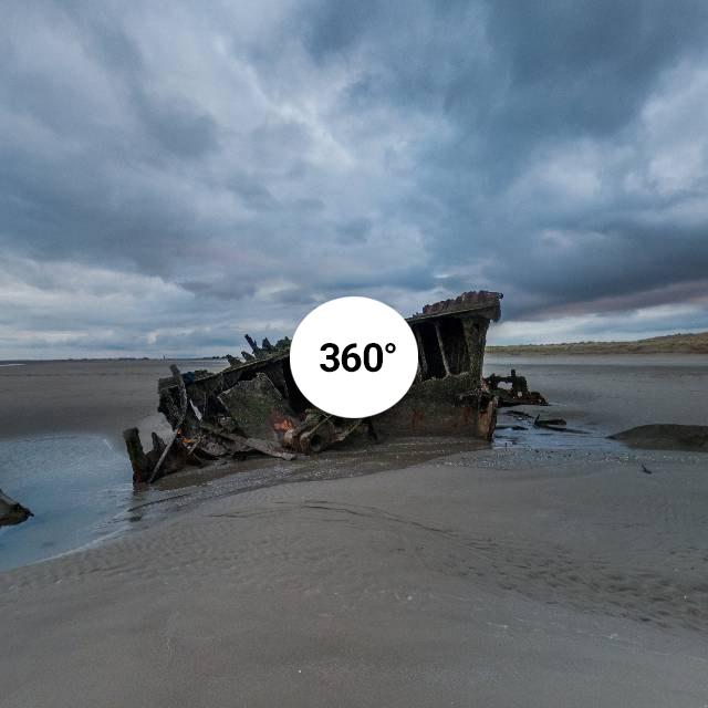 The wreck of the Irish Trader Baltray Beach, Co. Louth, Ire...