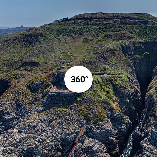 Fort Albert headland, eastern end of Braye Bay, Alderney.