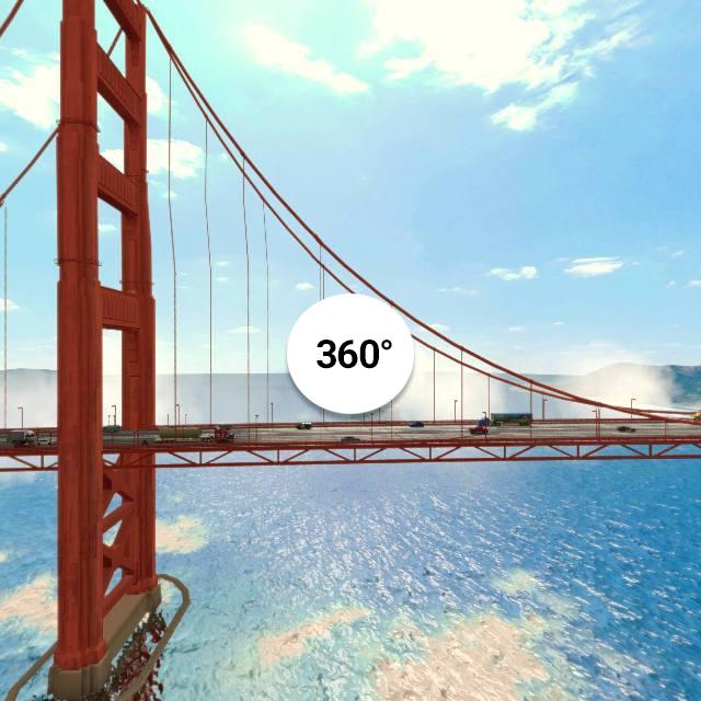 Golden Gate (360°) San Francisco icon immortalized in the...