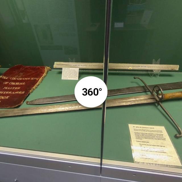 The sword of Sir John de Graeme on display at Callendar House,...