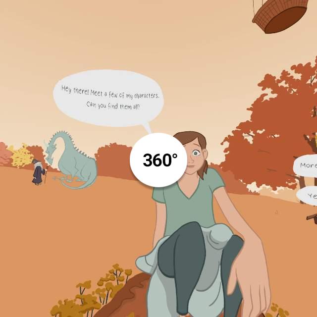 A 360 Comic of several of the recurring character's I&apo...