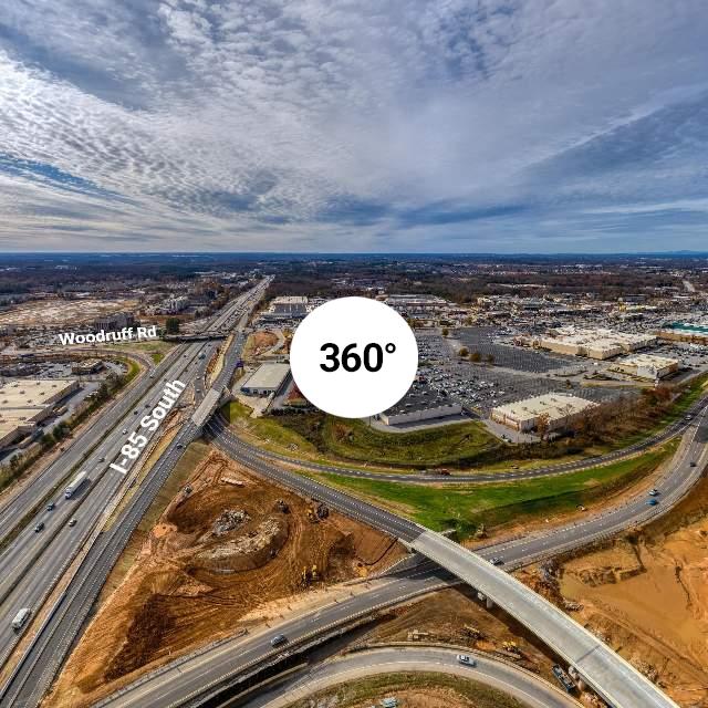 Construction on the I85/385 Gateway. The project began in Febr...