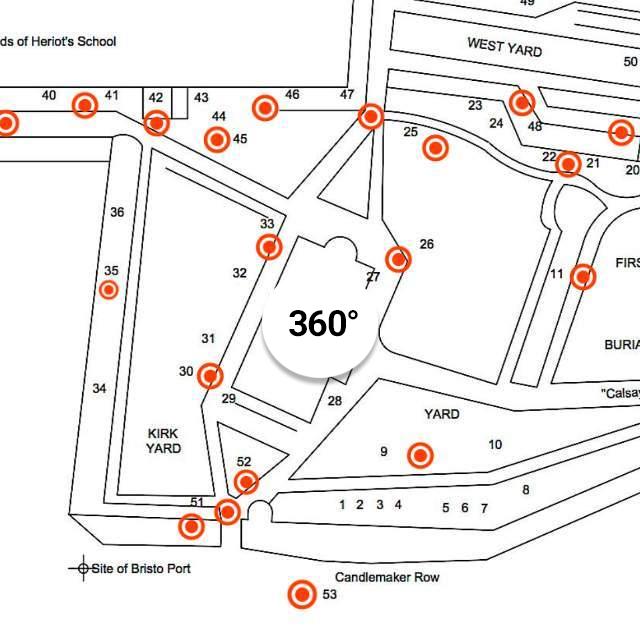 Greyfriars Kirkyard Map
