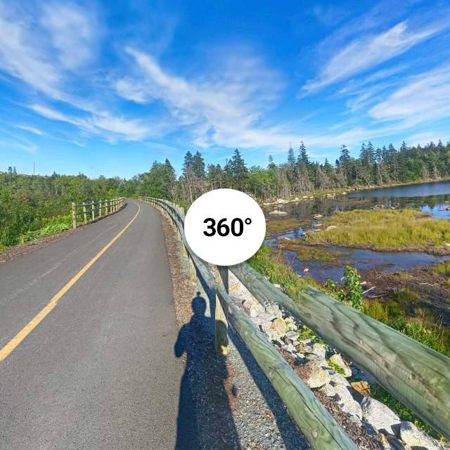 Lovett Lake. The Chain of Lakes Trail in Halifax, Nova Scotia...