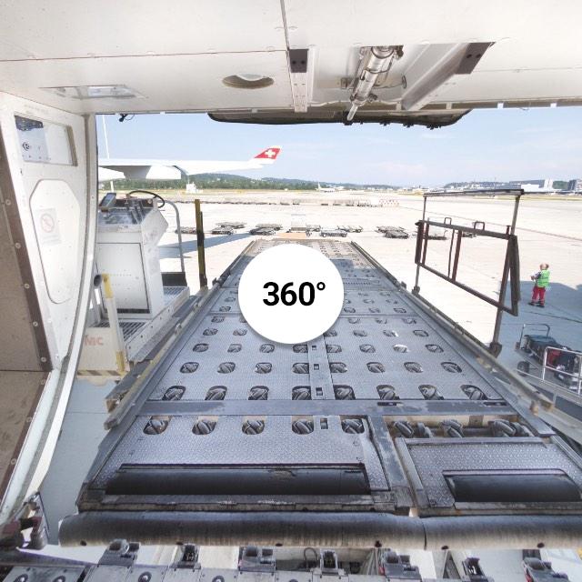 Airbus A330 Cargo compartment Swiss International Airlines at Zurich ...