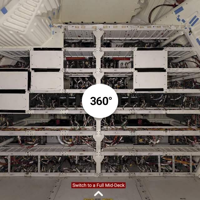 Empty Mid-Deck Space Shuttle Atlantis Kennedy Space Center