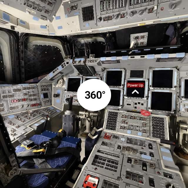 Flight Deck - Powered Down Space Shuttle Endeavour Kennedy Space Center