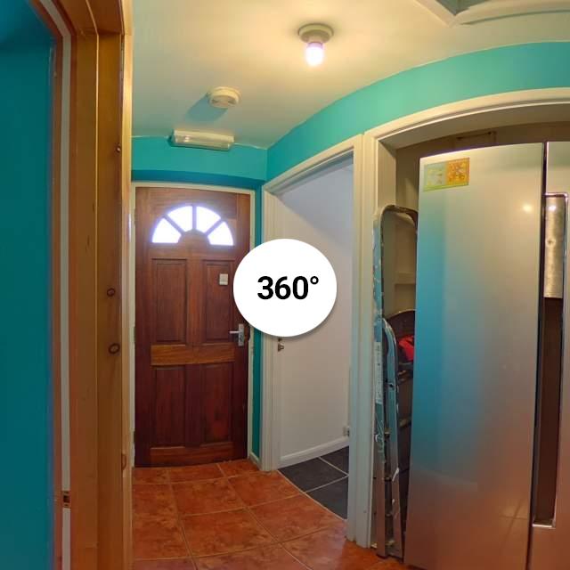 Back door exit and extrance to downstairs bathroom