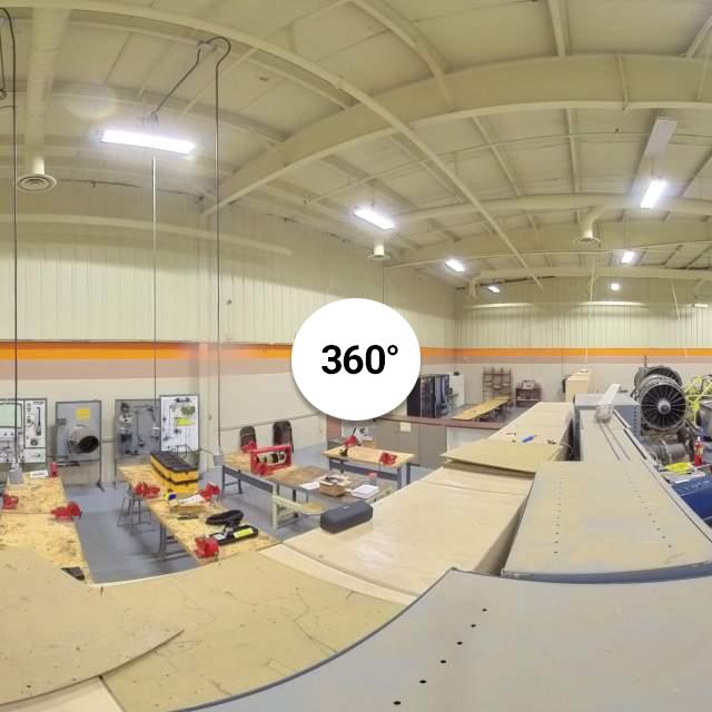aviation maintenance technician classroom area Laurel Oaks Career Campus