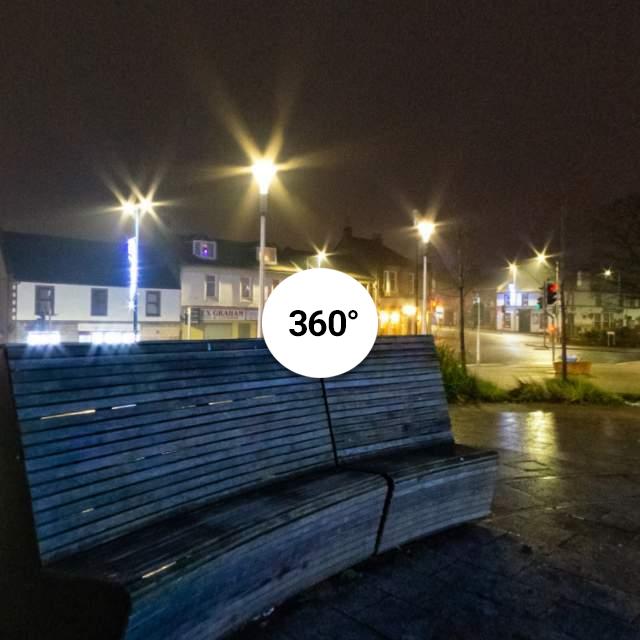 Festive Denny town centre.