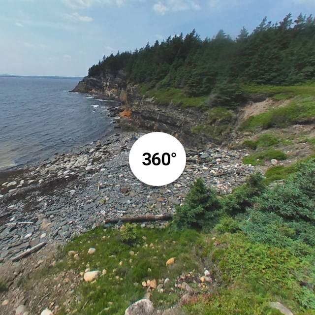 Grabble Cove. Hirtles Beach & Gaff Point hiking trail near Lu...