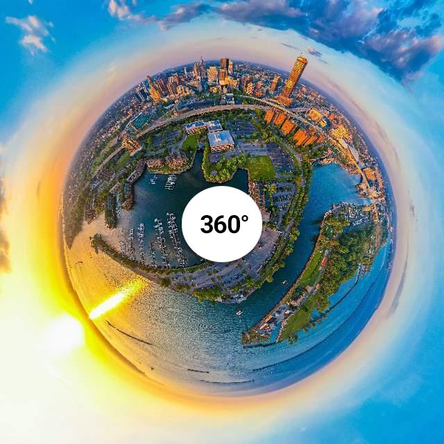 Buffalo, New York | Aerial image taken from the Erie Basin Marina.