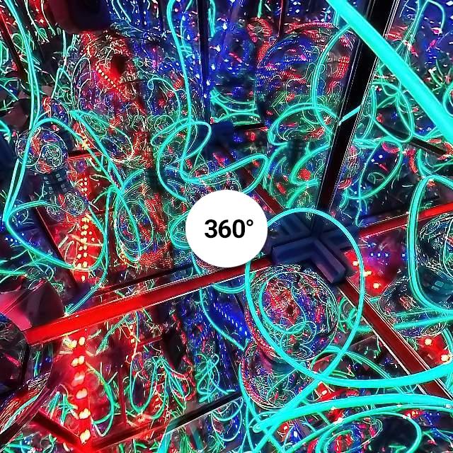 Mirror box experiments Built a box with 6 30x30cm mirror tiles...