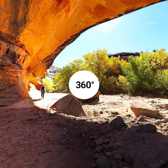Natural Bridges Monument, Utah Walking under the bridge