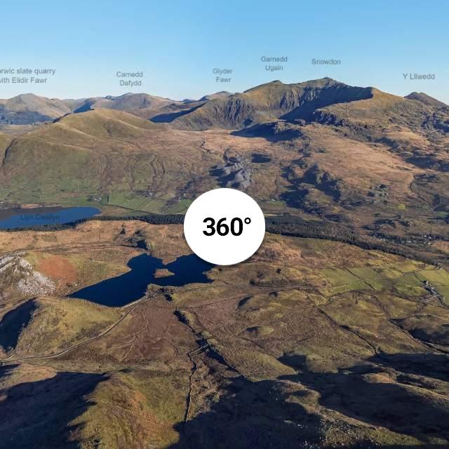 View from Y Garn (633m) on the Nantlle ridge.