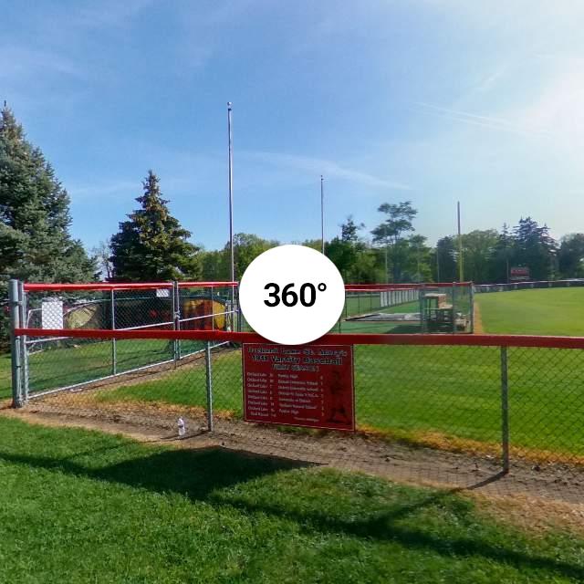 Outside baseball field