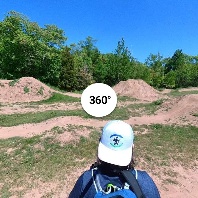 The Mainland North Parkway Trail in Halifax, Nova Scotia. Map...