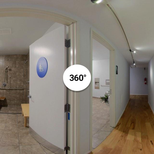 restroom with ADA shower