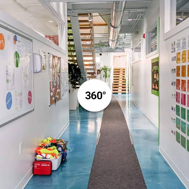 Downstairs hallway: Step into our main hallway. On the forgro...