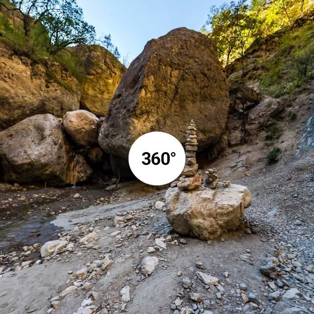 Dagestan. Karadakh gorge. Obo - pyramids of stones. These sym...