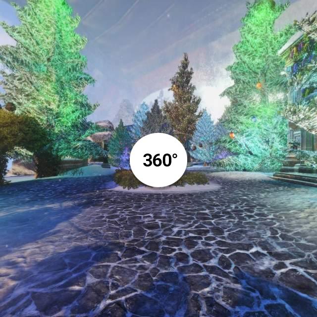 TES:Online - "Enchanted Snow Globe Home" decorated b...