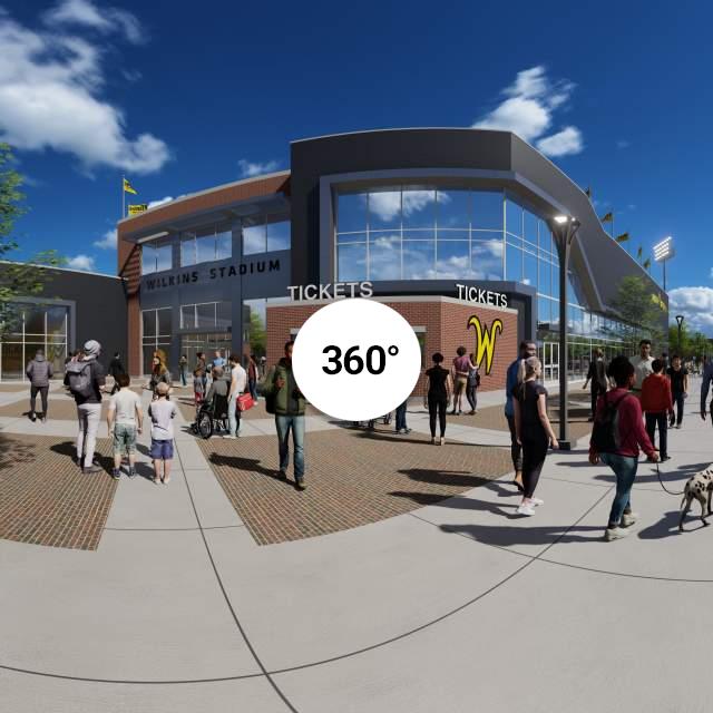 Pano 7 - view from main entry plaza