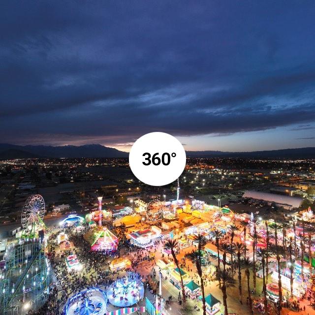 Riverside County Fair and Date Festival. Indigo CA. Night Shot.
