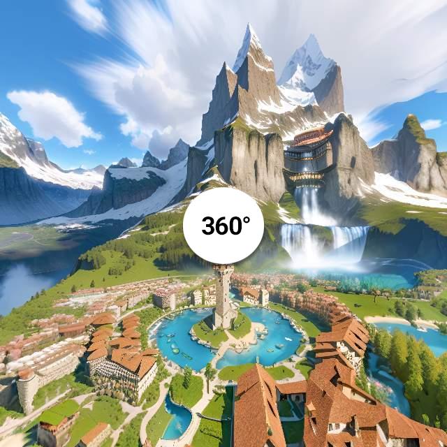 Fantasy landscape somewhere in the Swiss Alps. Imaginary by Bl...