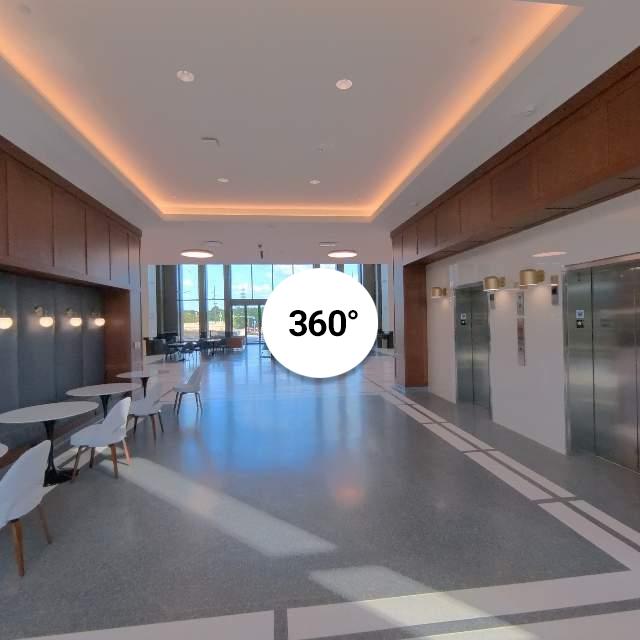 North Commons by main stairs. First floor, middle. Photo taken 7/11/2023.