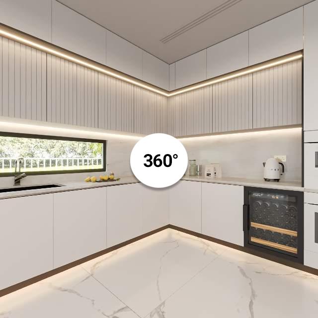 Luxury kitchen design by fajr interiors Project Location: Jumeirah Islands